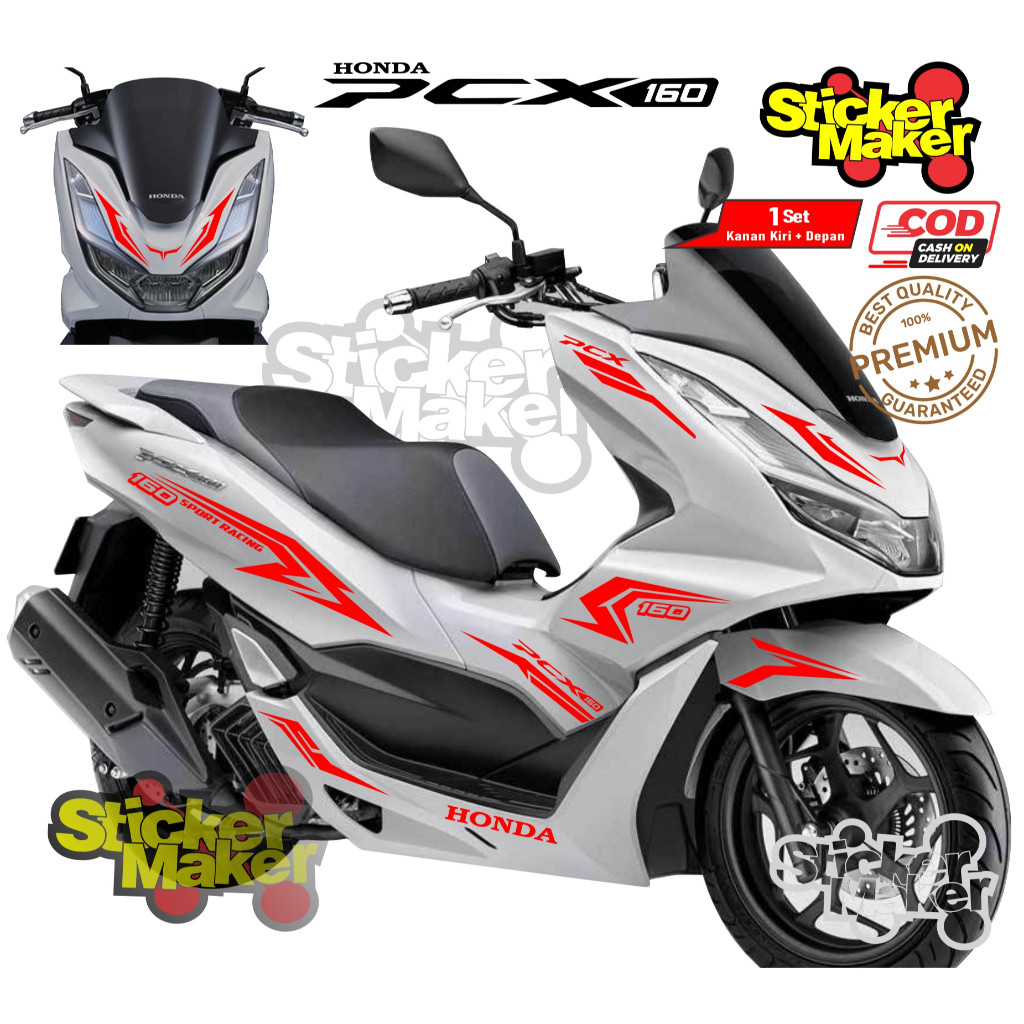 Jual stiker striping pcx 160 aticker cutting honda pcx 160 new 2021 ...