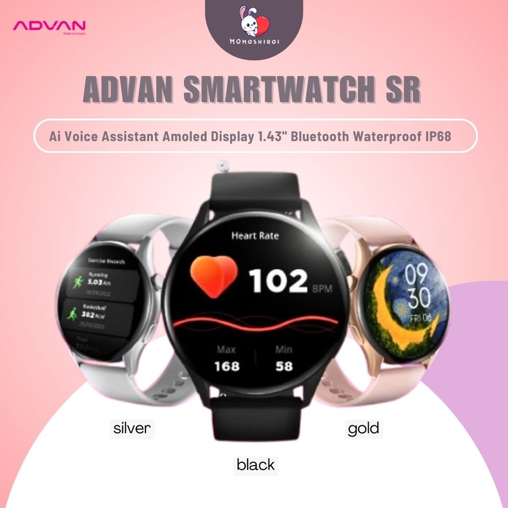 Jual ADVAN Smartwatch SR Ai Voice Assistant Amoled Display 1.43 ...