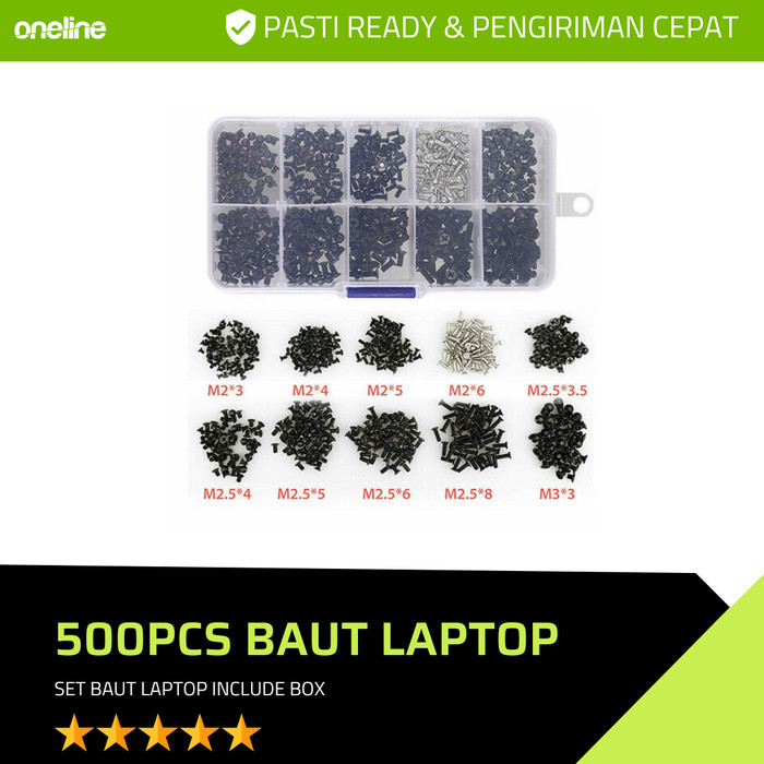 Jual 500 Pcs Baut Sekrup Laptop | 1 set lengkap sekrup baut laptop ...