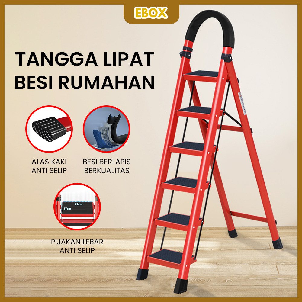 Jual EBOX Tangga Rumah Lipat Tangga Besi Lipat 3/4/5/6 Household Steel ...