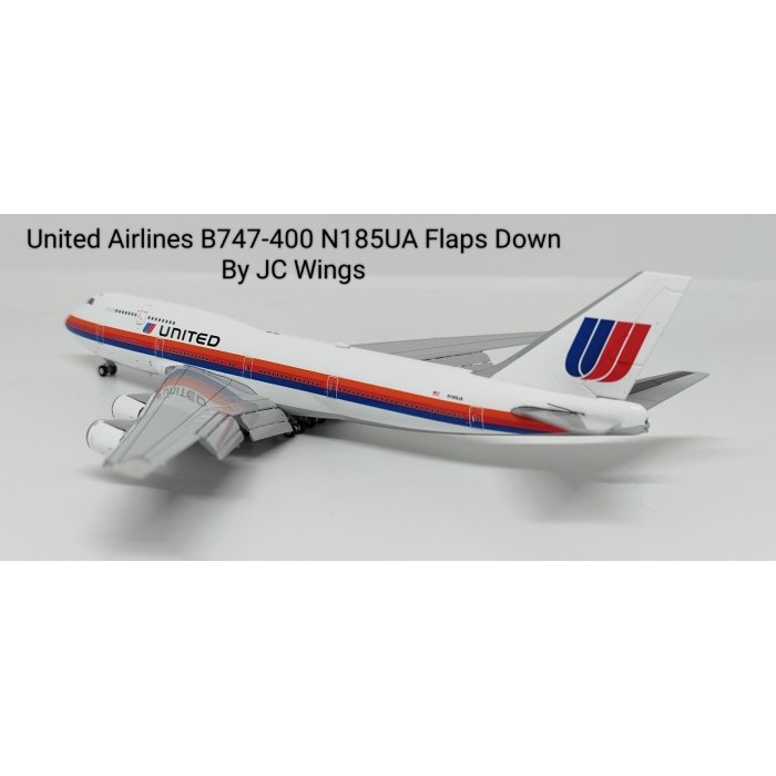 Jual Pesawat Terbang United Airlines B747-400 N185UA Flaps Down JC ...