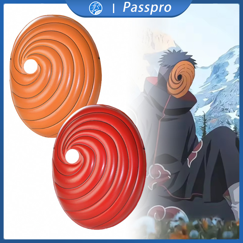 Jual Topeng Obito Uchiha Masker Anime Akatsuki Cosplay Oranye Dan Merah ...