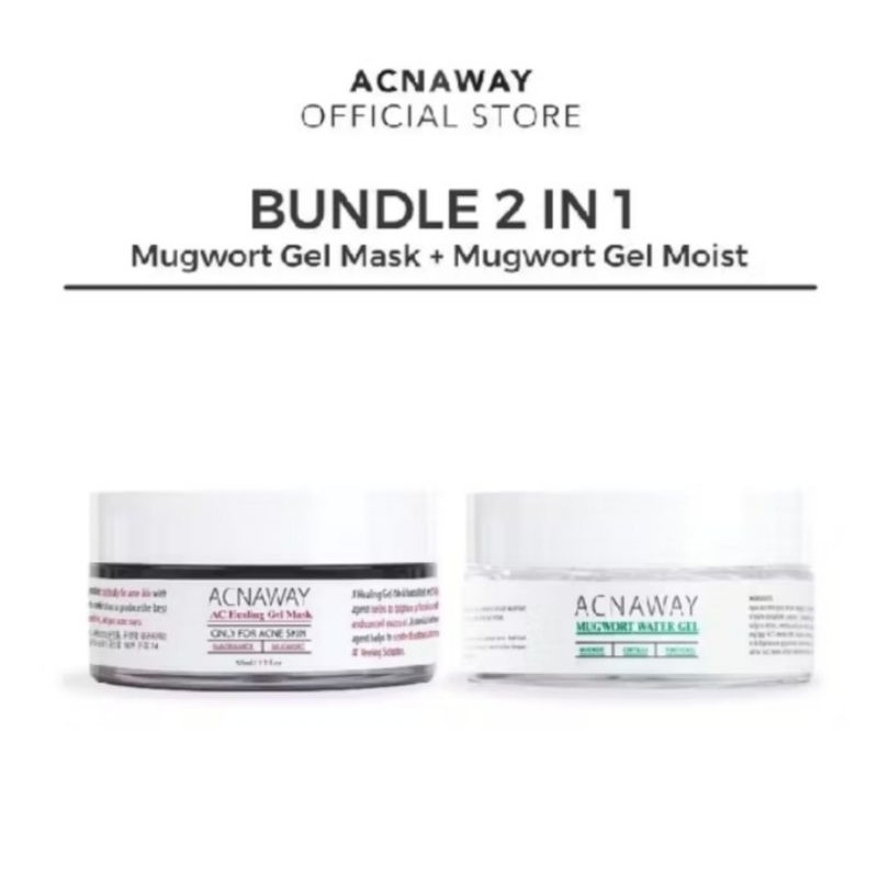 Jual ACNAWAY Mugwort Gel Mask +Mugwort Gel Moisturizer | Shopee Indonesia
