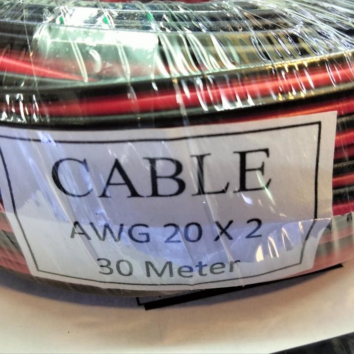 Jual kabel awg 20 x 2 x 30 meter warna merah hitam | Shopee Indonesia