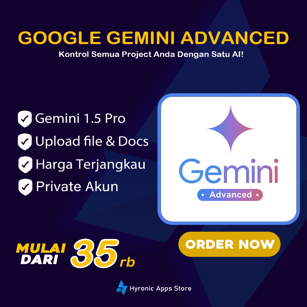 Jual GOOGLE GEMINI ADVANCE AI | 30 HARI | PRIVATE + FULL GARANSI | Shopee Indonesia