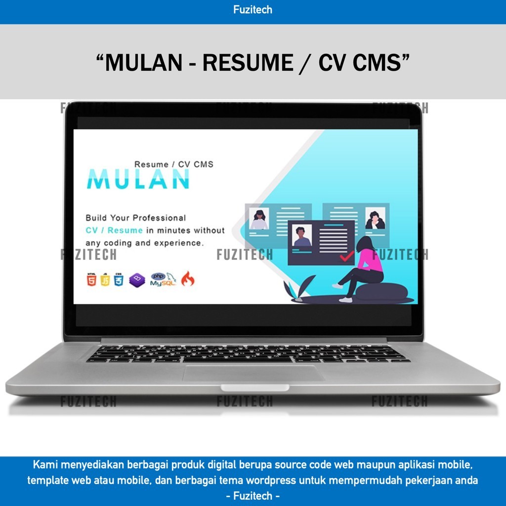 Jual SOURCE CODE APLIKASI WEB MULAN - RESUME / CV CMS D272 FUZITECH | Shopee Indonesia