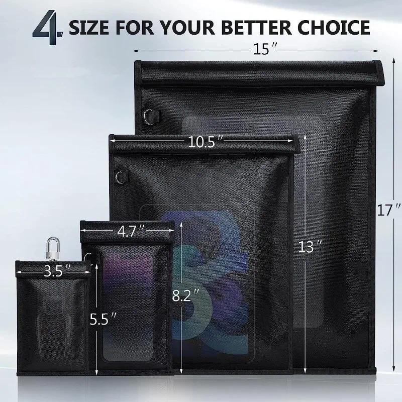 Jual Fire-retardant Faraday Bag Shield RFID Cell Phone Signal Blocking ...