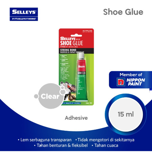 Jual LEM SEPATU SANDAL SELLEYS SHOE GLUE 15mL NIPPON PAINT Kulit Kanvas ...