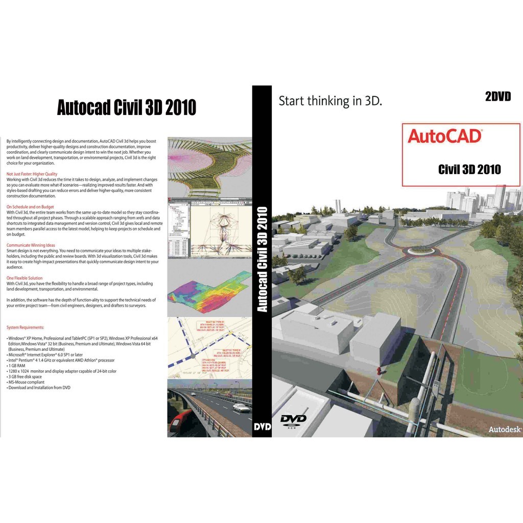Jual DVD PROGRAM AUTOCAD CIVIL 3D 2010 2DVD | Shopee Indonesia