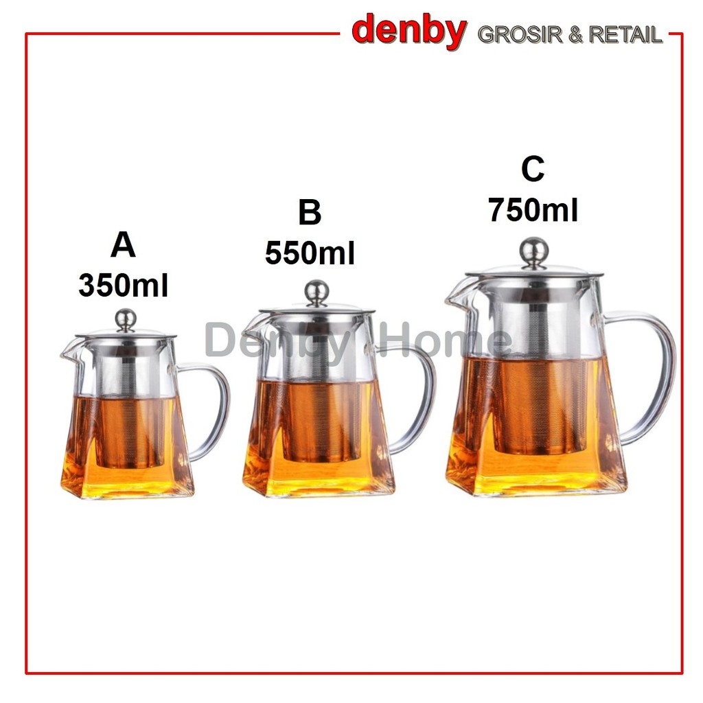 Jual Teko Kaca Teh Dengan Saringan Pitcher Chinese Teapot | Shopee ...