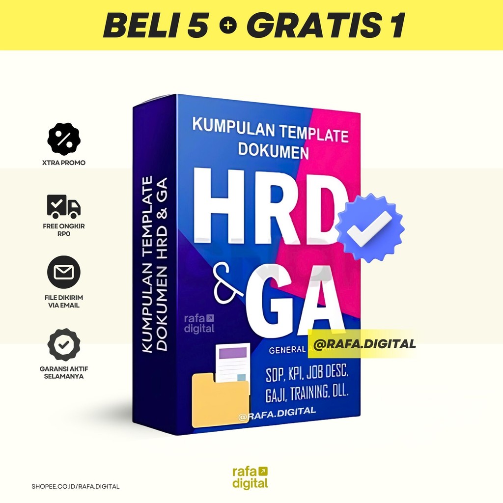 Jual Template HRD & GA Lengkap - Rekrutmen + Orientasi + Kompensasi ...