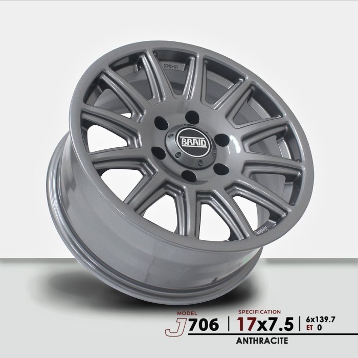 Jual Velg BRAID BPC 01 Ring 17 Pajero Fortuner Hilux DC Dmax Ford ...