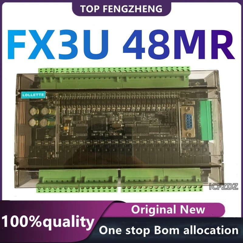 Jual New original LE3U FX3U 48MR RS485 RTC (real time clock) 24 Input 24 Relay output 6 analog ...