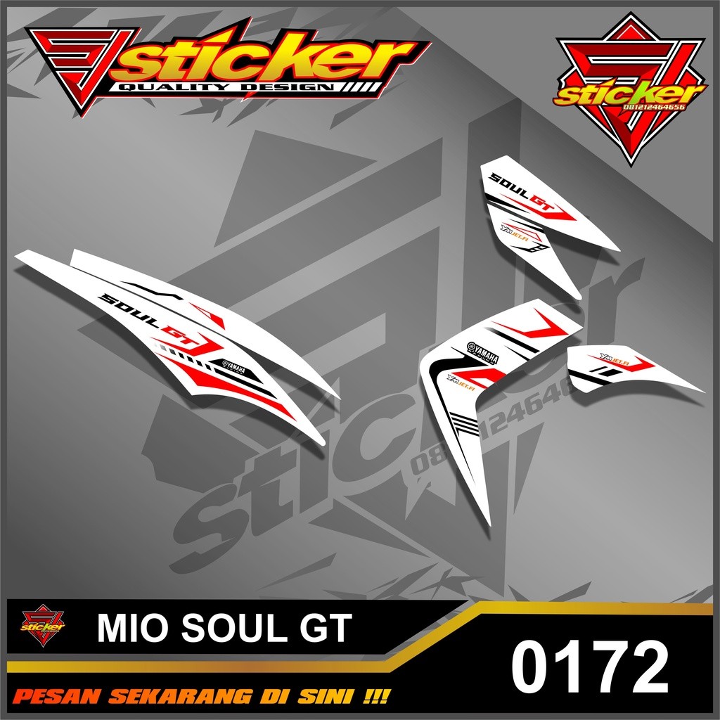 Jual STICKER STRIPING MOTOR SOUL GT VARIASI RACING SEMI FULL-SCOTLET ...