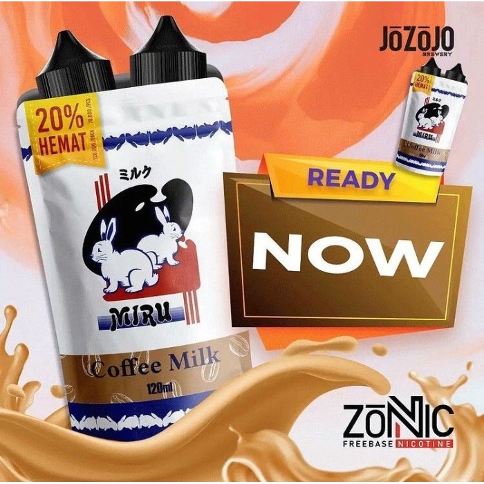 Jual Miru Coffee Milk 2x60mL / 120mL by Jozojo Brewery - Liquid Miru ...