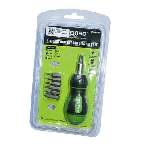 Jual OBENG RATCHET SET 7 IN 1 STUBBY TEKIRO | Shopee Indonesia