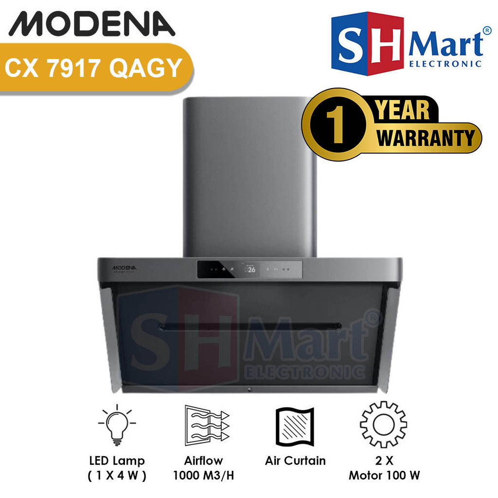 Jual COOKER HOOD MODENA CHIMNEY 90 CM CX 7917QAGY GOURMET SERIES ...