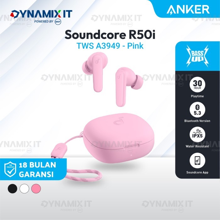 Jual True Wireless Earbuds TWS Anker Soundcore R50i - A3949 - Pink ...