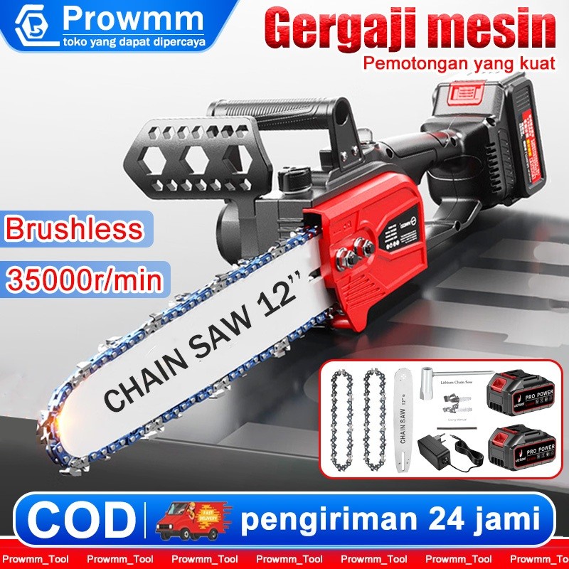 Jual PROWMM gergaji mesin portable Gergaji rantai elektrik 12 inci ...