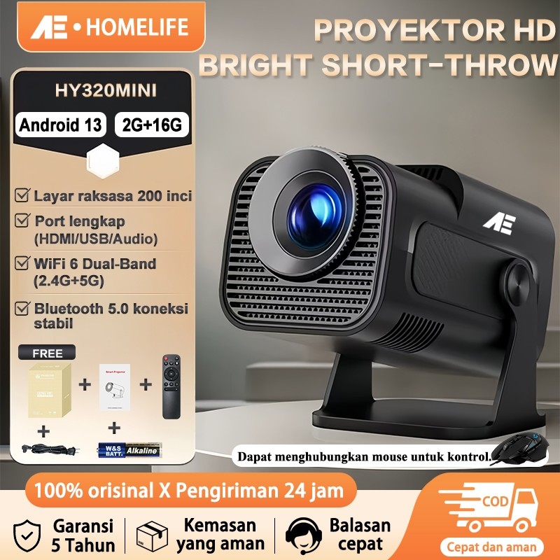 Jual AE Smart Proyektor Android 4K Full HD Android 13.0 Infocus ...