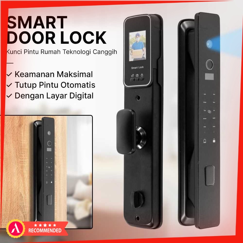 Jual ALOY-X Smart Door Lock Kunci Pintu Rumah Fingerprint Password Key Card - A-X-10 | Shopee ...