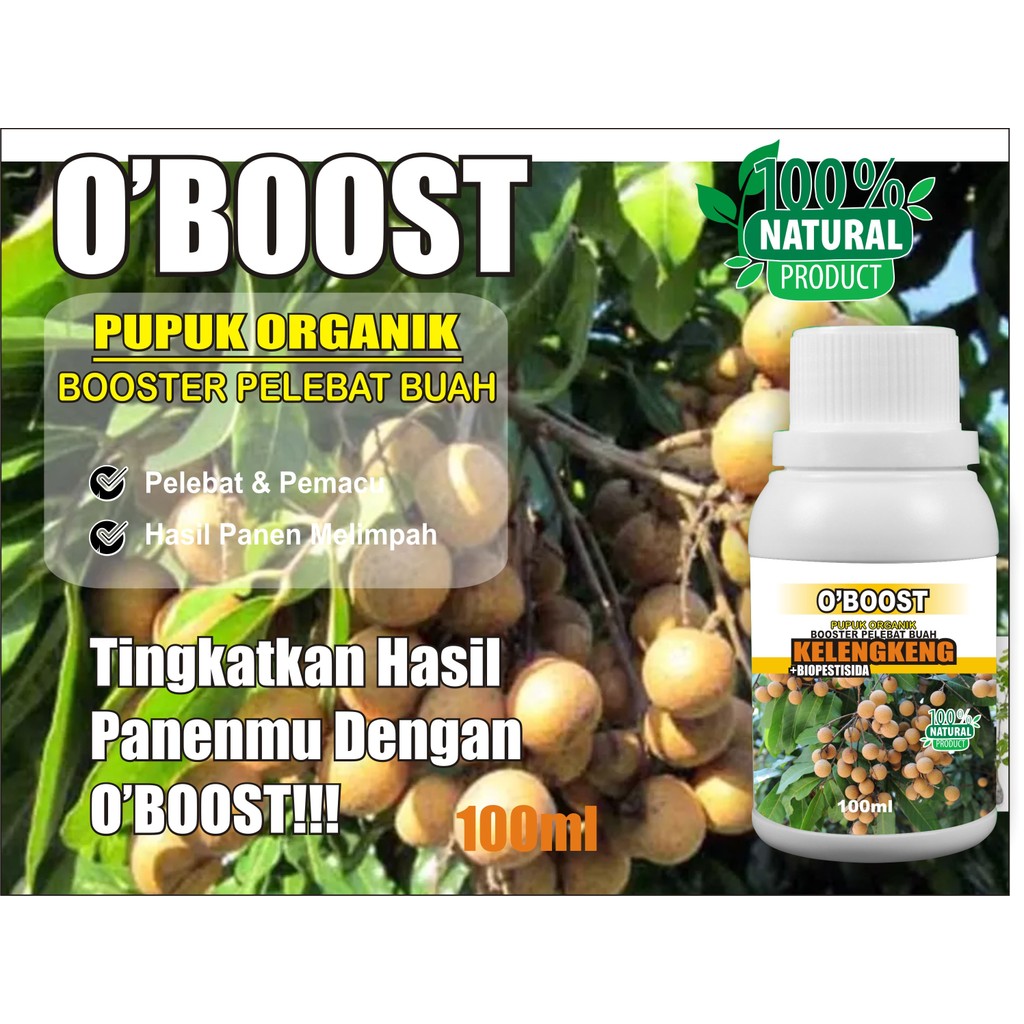 Jual COD Pupuk O'BOOST Kalengkeng 100ML / Pupuk Pelebat Buah Kelengkeng Pemacu Tumbuh Bunga dan ...