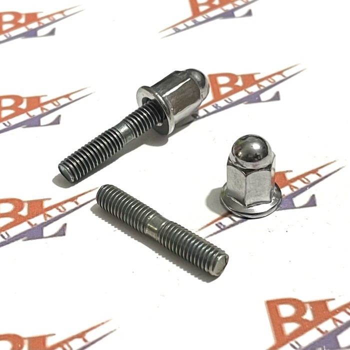 Jual Set Baut Tanam Knalpot 6x6 + Mur Topi M6 Kunci 10 Vega Jupiter Supra Grand | Shopee Indonesia