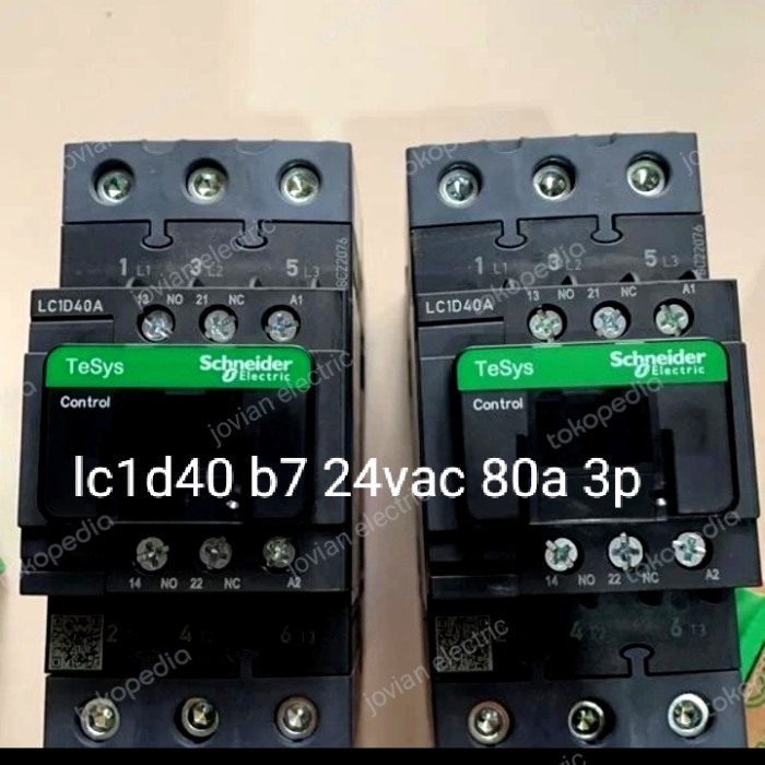 Jual BO99 kontaktor schneider lc1d40ab7 24v 80a 3p original Schneider ...
