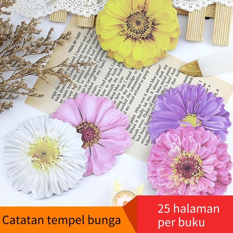 Jual Catatan tempel bunga/memo bunga simulasi/catatan tempel bunga ...
