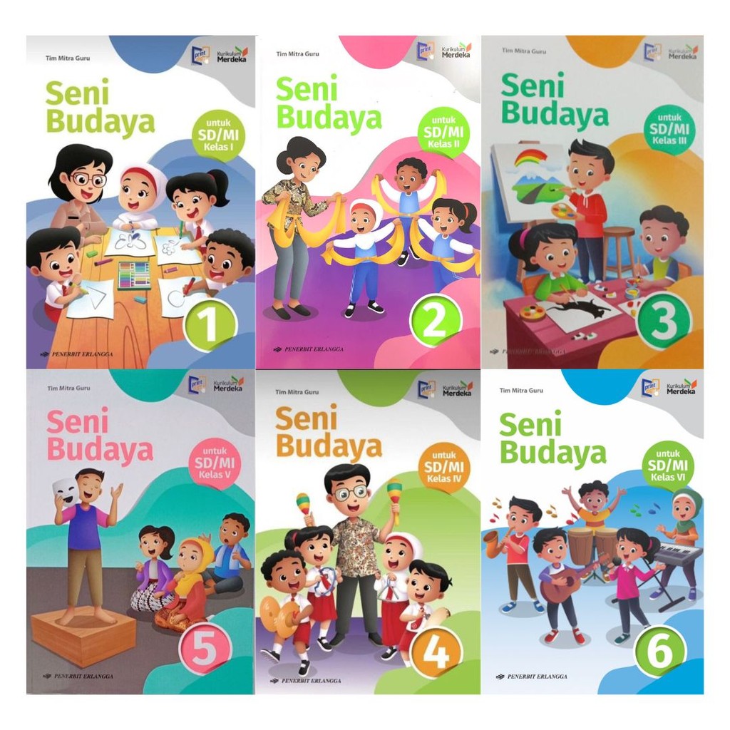 Jual Buku Seni Budaya Sd dan MI 6 Penerbit Erlangga Kurikulum Merdeka | Shopee Indonesia