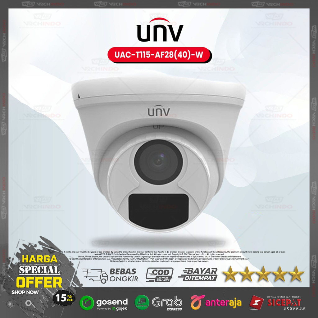 Jual UNIVIEW UAC-T115-AF28(40)-W 5MP ColourHunter Fixed Turret Analog CCTV !! | Shopee Indonesia