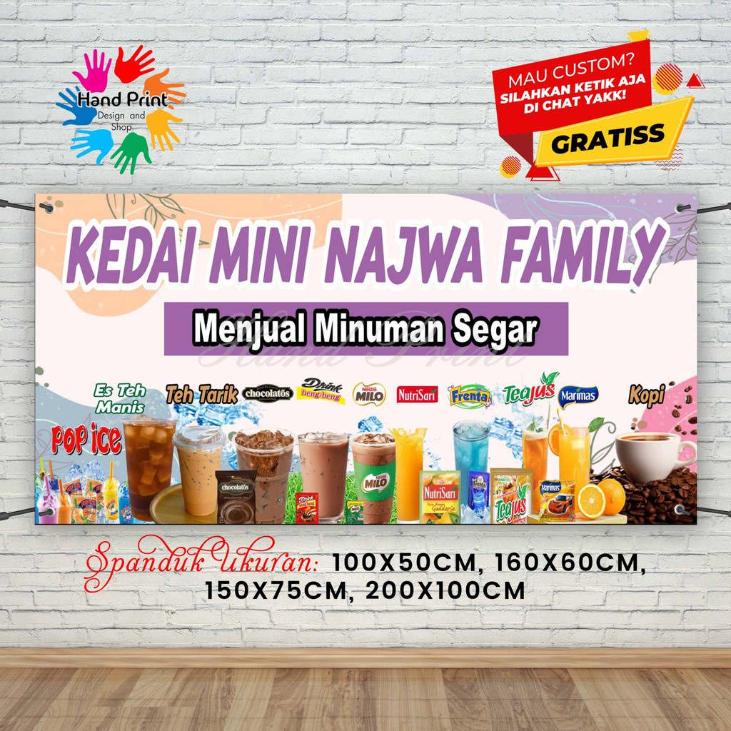Jual Cetak Spanduk Banner Jualan Minuman Segar Dan Dingin MMT Spanduk ...