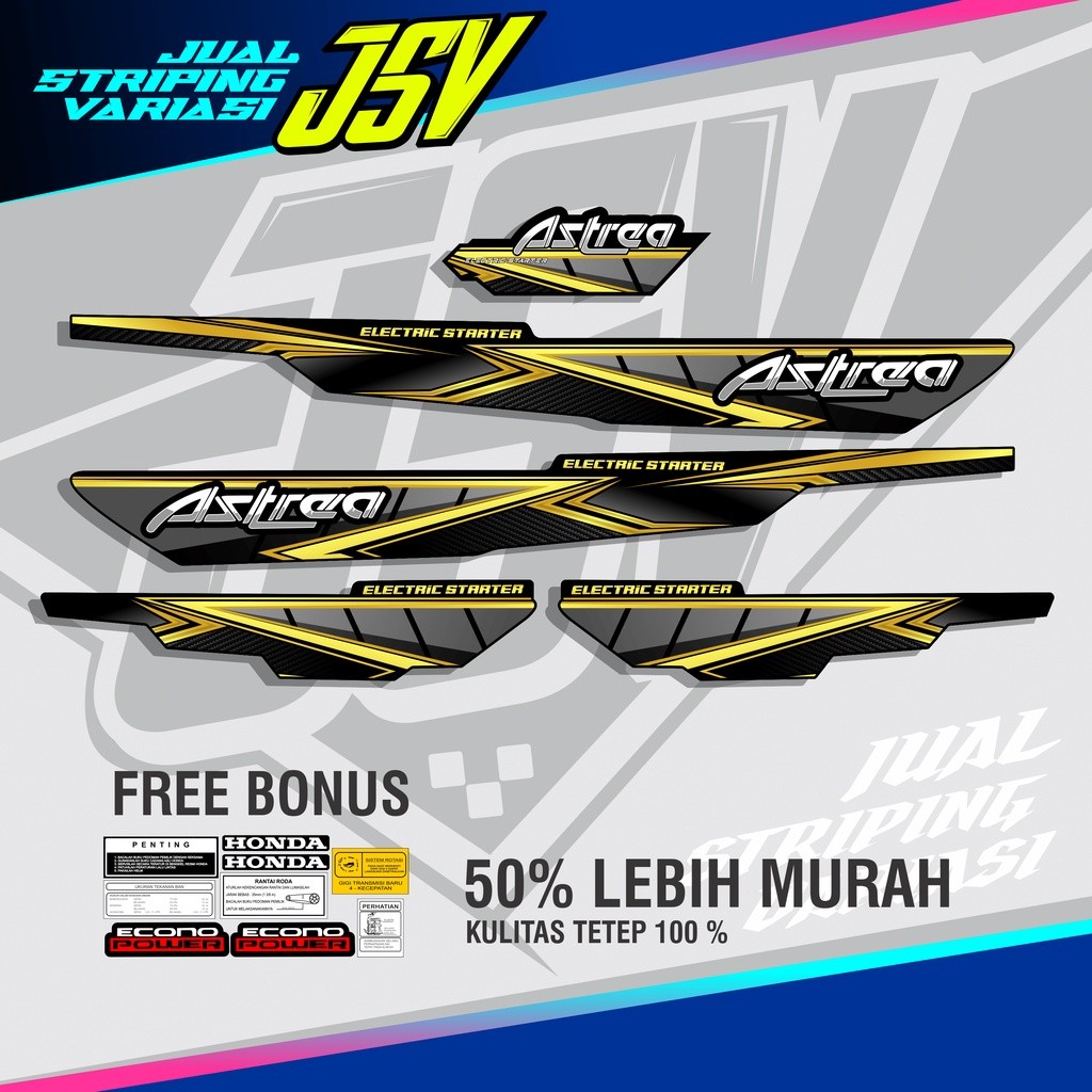 Jual Striping Honda Astrea CLUB Prima Stiker Astrea Grand Variasi 1992 ...