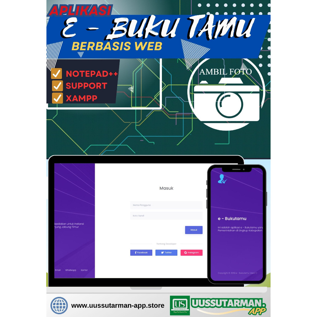 Jual Aplikasi e-Buku Tamu digital berbasis web - Codeigniter 3.1 | Shopee Indonesia