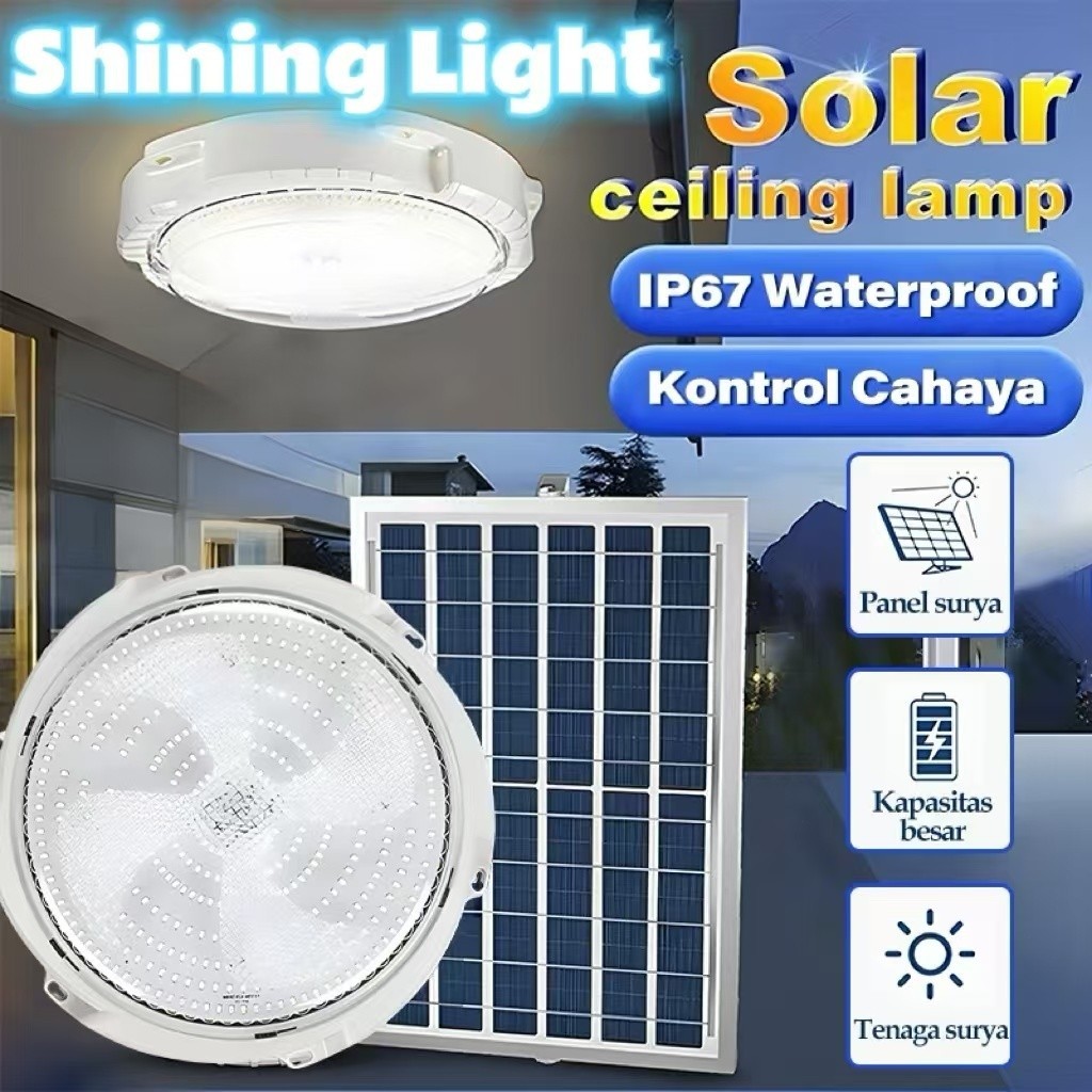 Jual Solar Ceiling Lampu 100W /200W Lampu Langit-langit Surya LED Modern Lampu Plafon Beranda ...