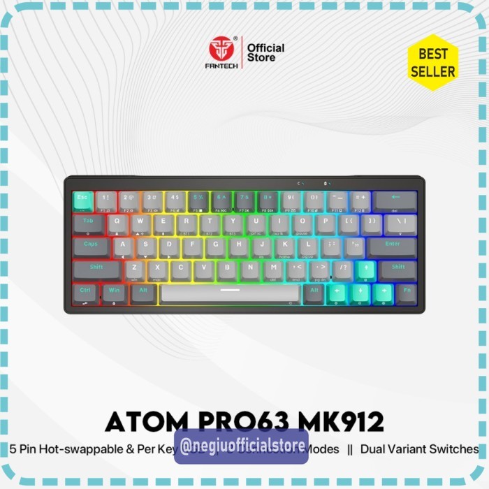 Jual (TTP) Fantech ATOM PRO 63/83/96 SERIES Wireless Keyboard ...