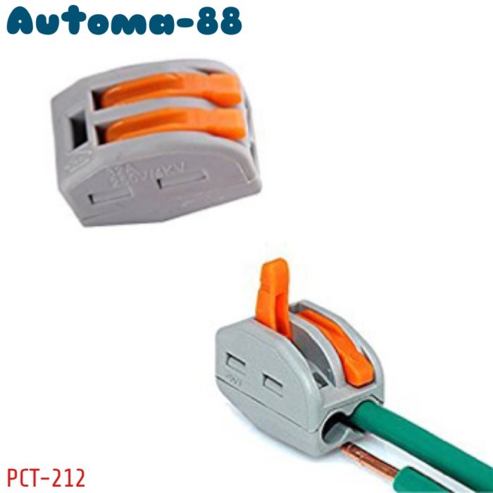 Jual GAE99 Wago 2pin Quick Connector 222-412 Terminal Block PCT-212 Clamp 2 pin | Shopee Indonesia