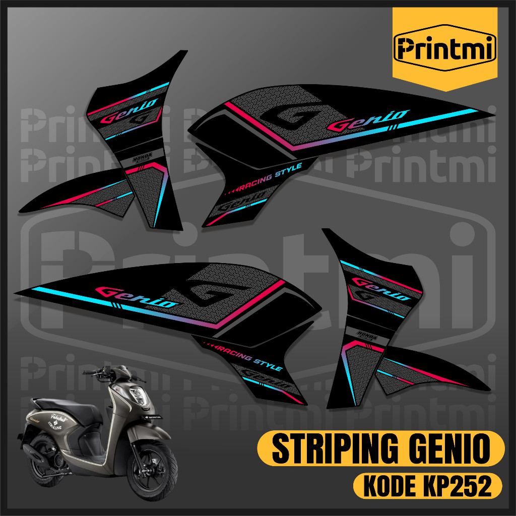 Jual Striping Stiker Motor Honda Genio Variasi List Simple Modifikasi ...