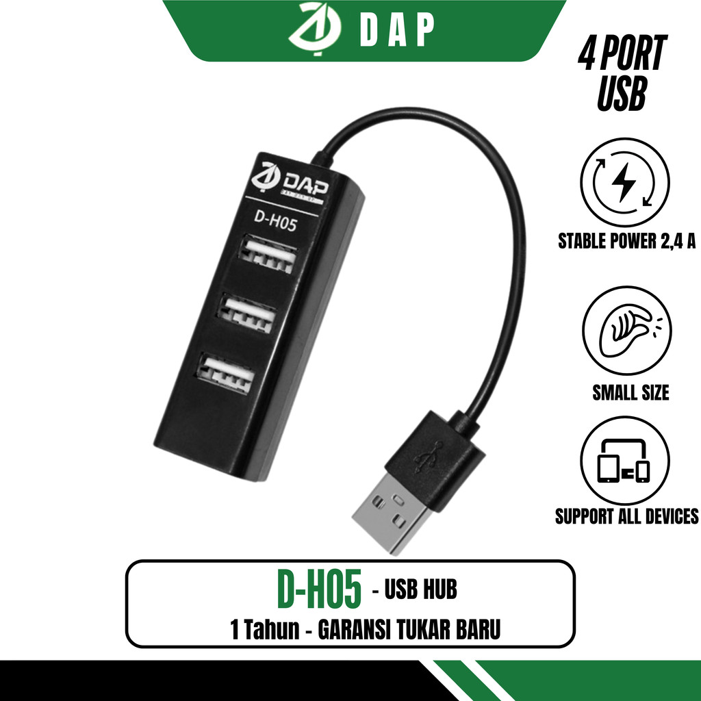 Jual DAP D-H05 USB HUB 2.0 hub komputer berkecepatan tinggi satu hingga ...