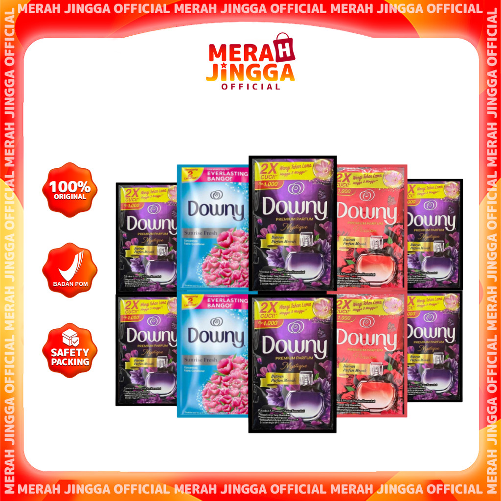 Jual Downy Sachet Pewangi Pakaian 1 RENTENG 24ml | Merah Jingga ...