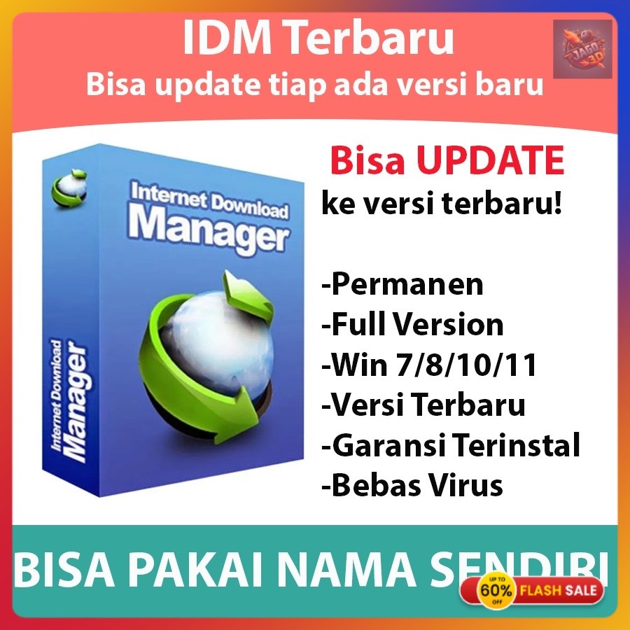 Jual IDM Internet Download Manager full version aktif permanen bisa diupdate INCLUDE VERSI ...