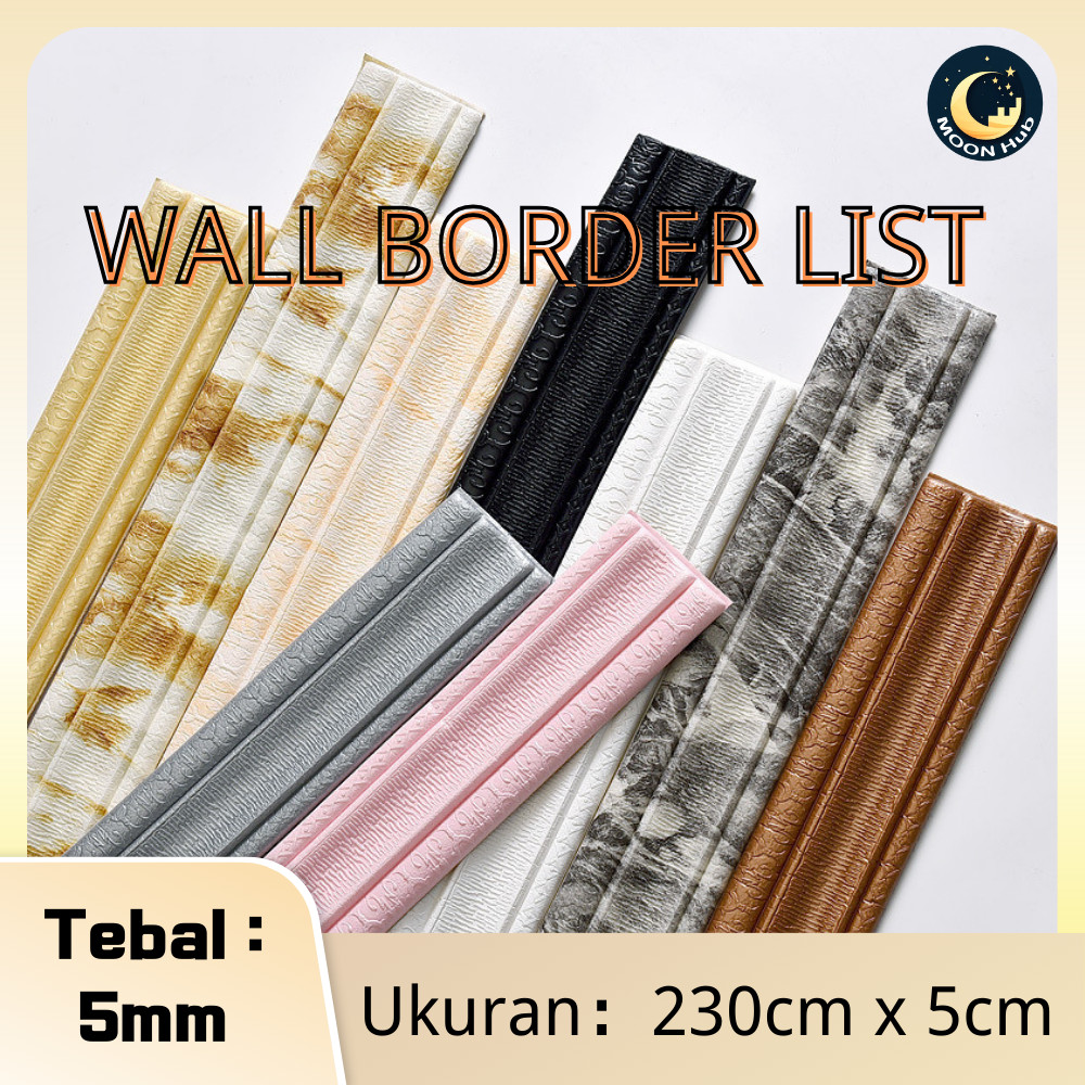 Jual WALL BORDER LIST 230CM x 5CM / WALL BORDER FOAM 3D / WALLPAPER ...