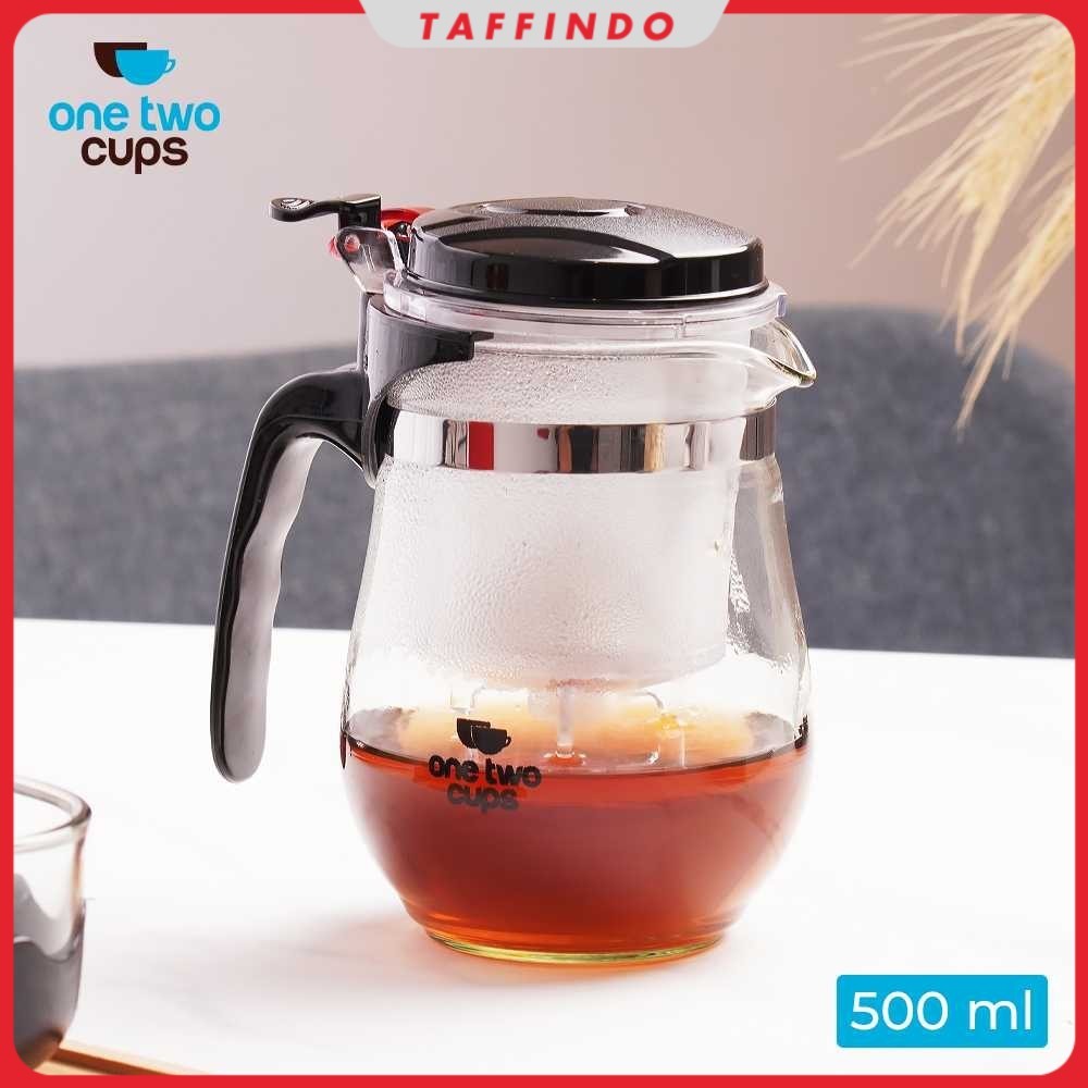 Jual One Two Cups Teko Kaca Teh Kopi Pitcher Borosilikat dengan Saringan - TP-758 | Shopee Indonesia
