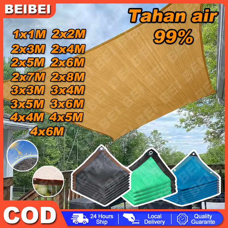 Jual COD Paranet 95% Anti UV Sunshade Net Tabir Surya Coklat Jaring ...