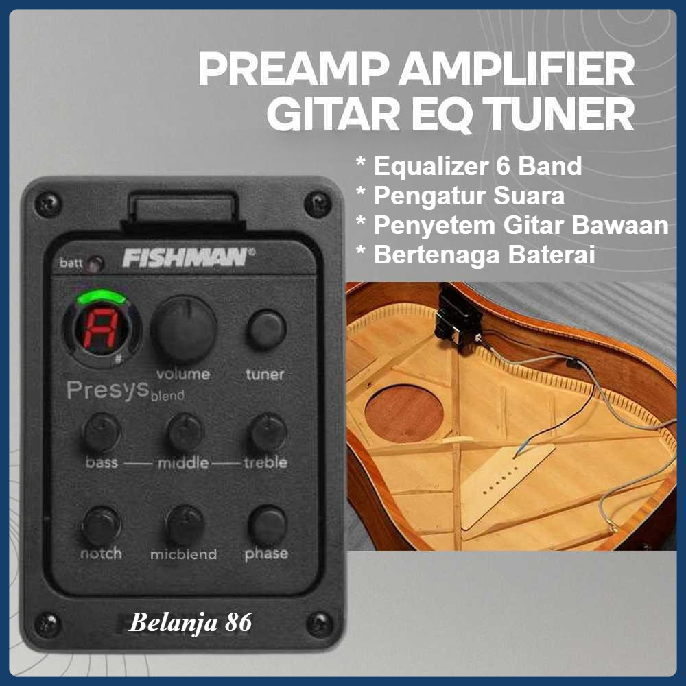 Jual Amplifier Gitar EQ Tuner - EQ-201, FISHMAN Presys Blend Preamp | Shopee Indonesia