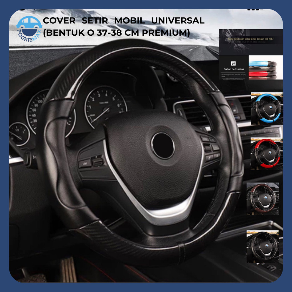 Jual Sarung Stir Mobil Cover Setir Bahan Kulit sintetis Sport Premium ...