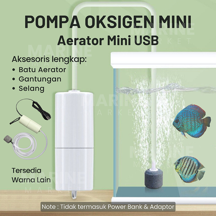 Jual Mini Portable Aerator USB Air Pump Aquarium Pompa Udara Pancing ...