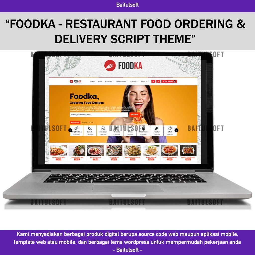 Jual SOURCE CODE APLIKASI WEB FOODKA - RESTAURANT FOOD ORDERING ...
