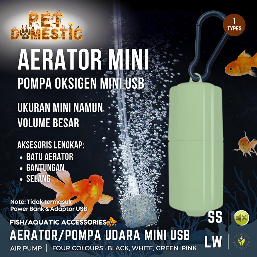 Jual Mini Aerator USB Pompa Udara Portable Aquarium Airator Gelembung ...