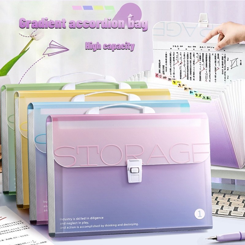 Jual Tas file Handle Warna Transparan Anti Air Multi Layer Folder Tas ...